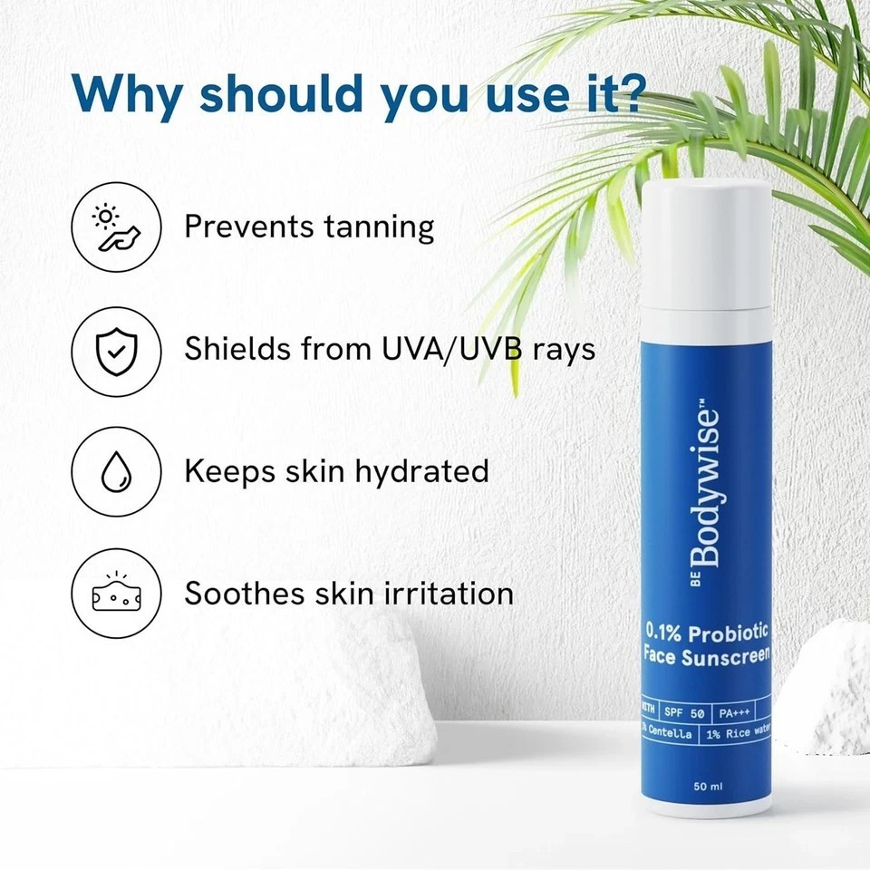 BE BODYWISE 0.1% Probiotic Sunscreen SPF 50 PA+++ (50ml) $38.05 ...