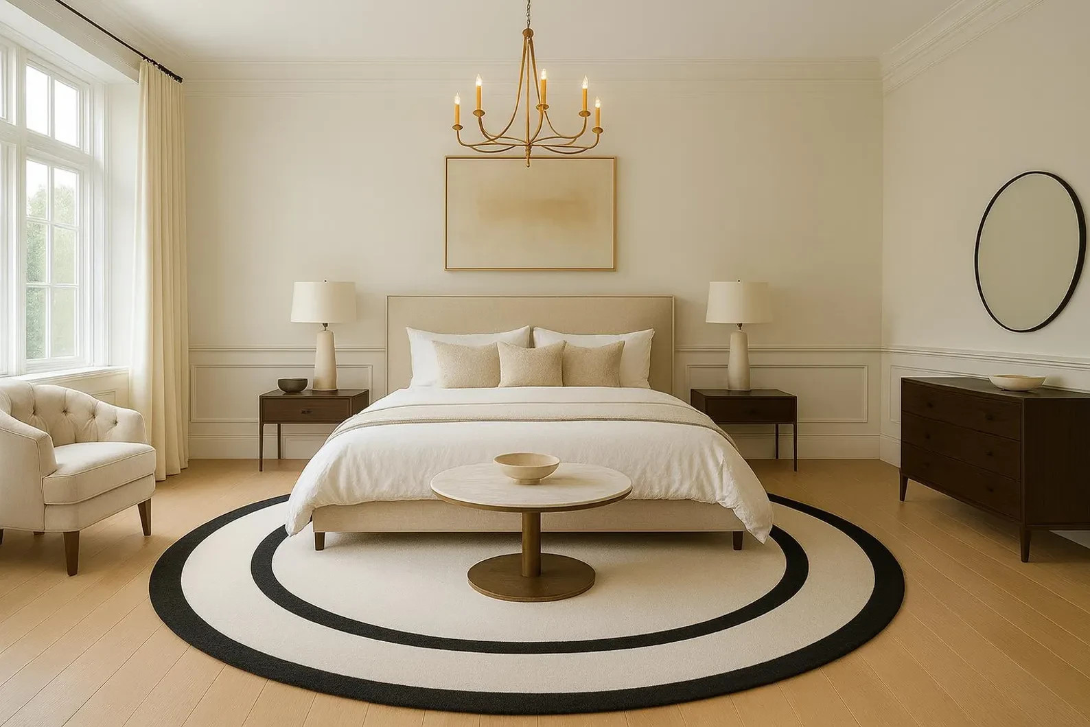 LUXURIOUS MODERN HAND-TUFTED Circle Rug – Premium Soft Texture, Bold ...