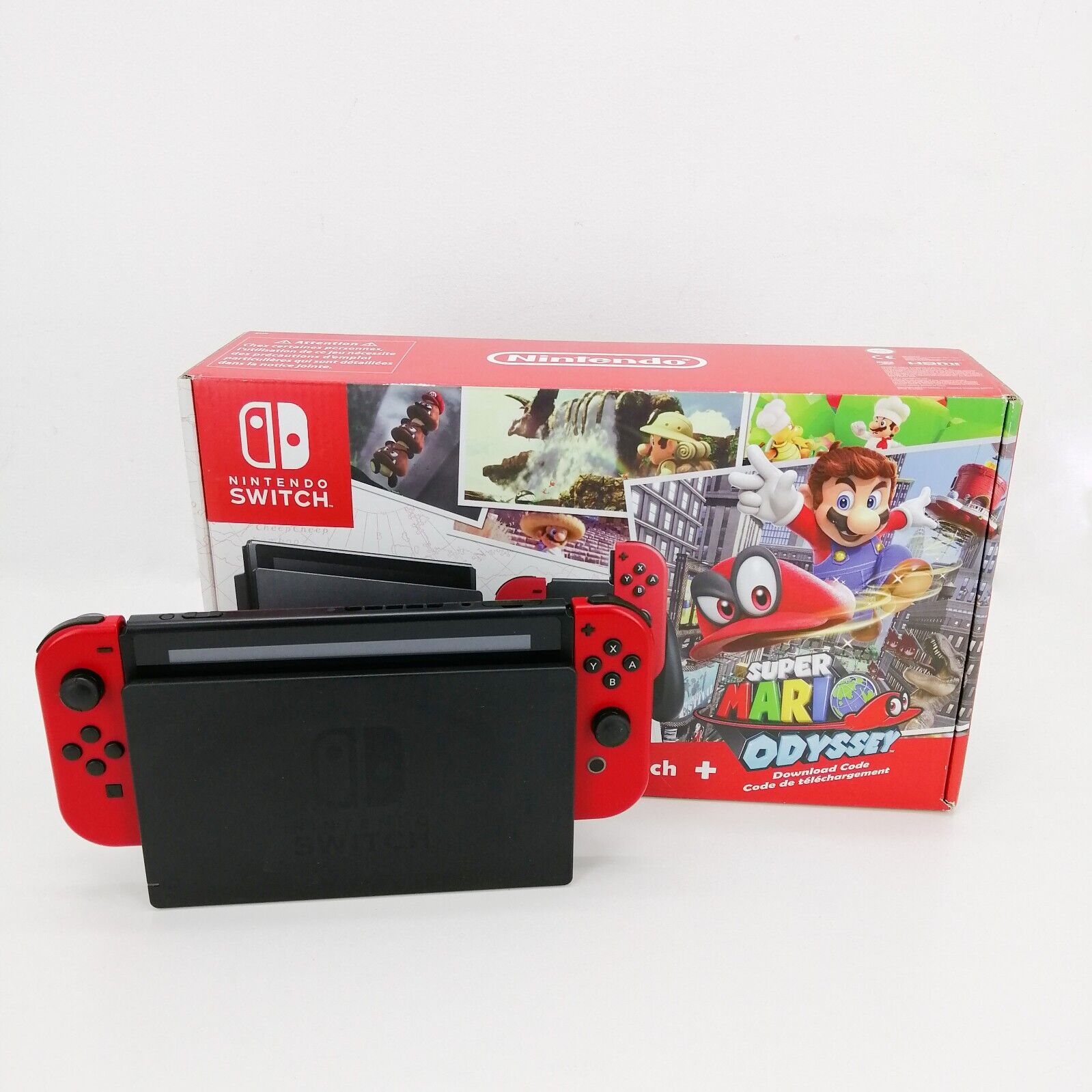 NINTENDO SWITCH CONSOLE Super Mario Odyssey Edition mit Box EUR 304,45 ...