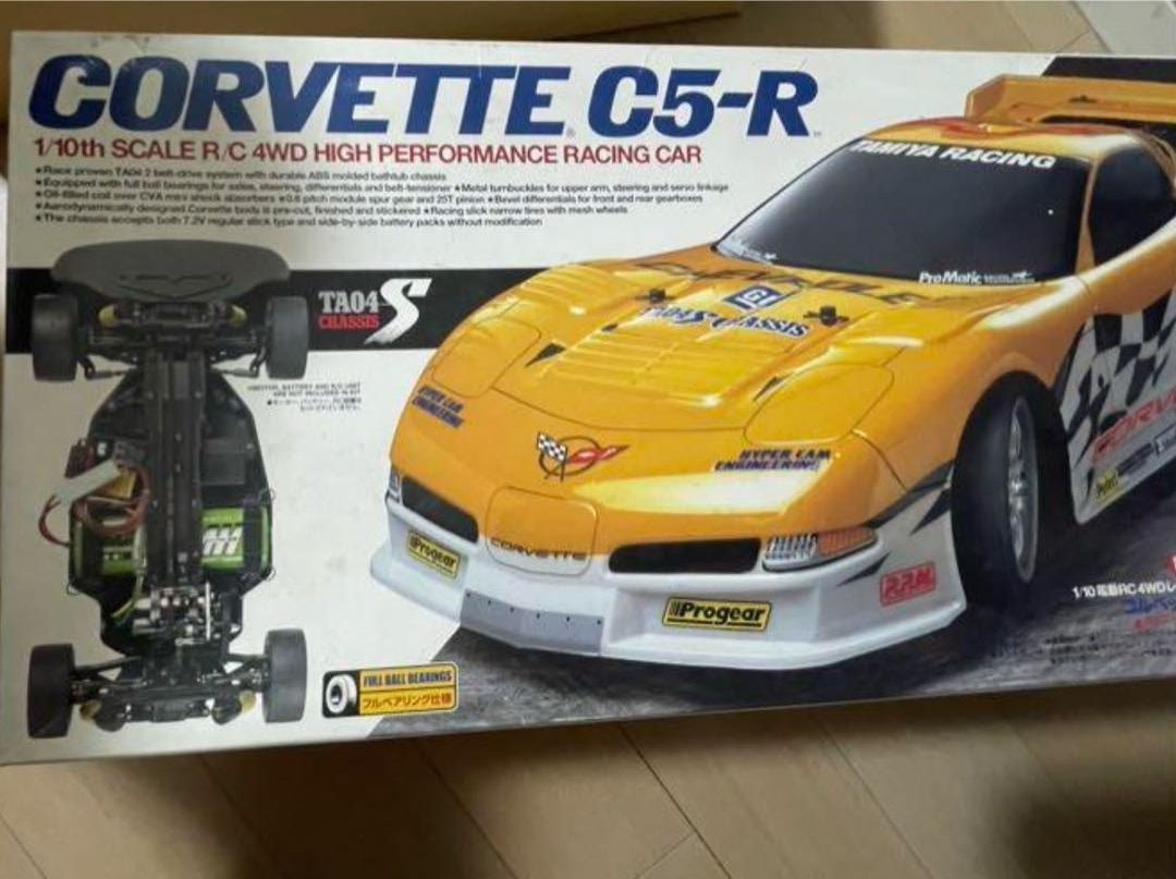 CORVETTE C5-R 1/10 scale RC TA04S Chassis Kit CLK-GTR Radio Control ...