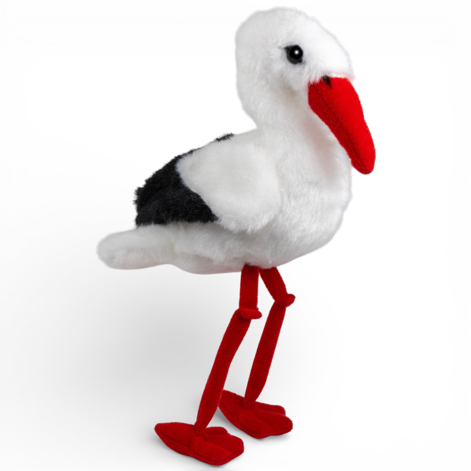 CARL DICK STORK, approx. 20cm total height, plush toy, stuffed animal ...