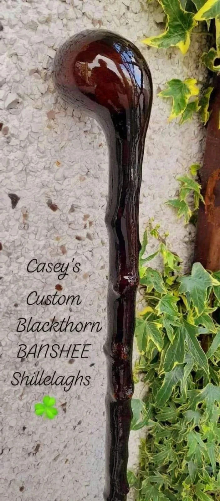 IRISH CUSTOM MADE Blackthorn Walking Stick Cane Handcrafted Wooden $524 ...