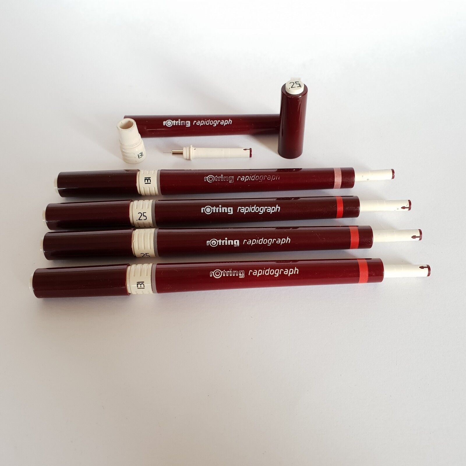 USED rOtring Rapidograph F / Isograph F / Micronorm Technical Pens ...