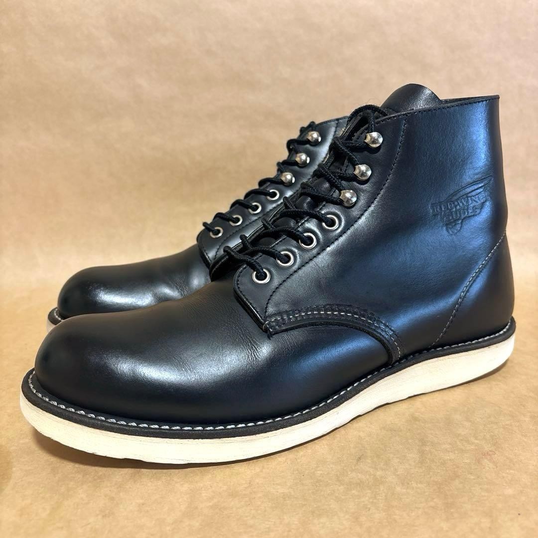 RED WING 8165 Irish Setter 6" Classic Round Toe Black Leather Boots US ...
