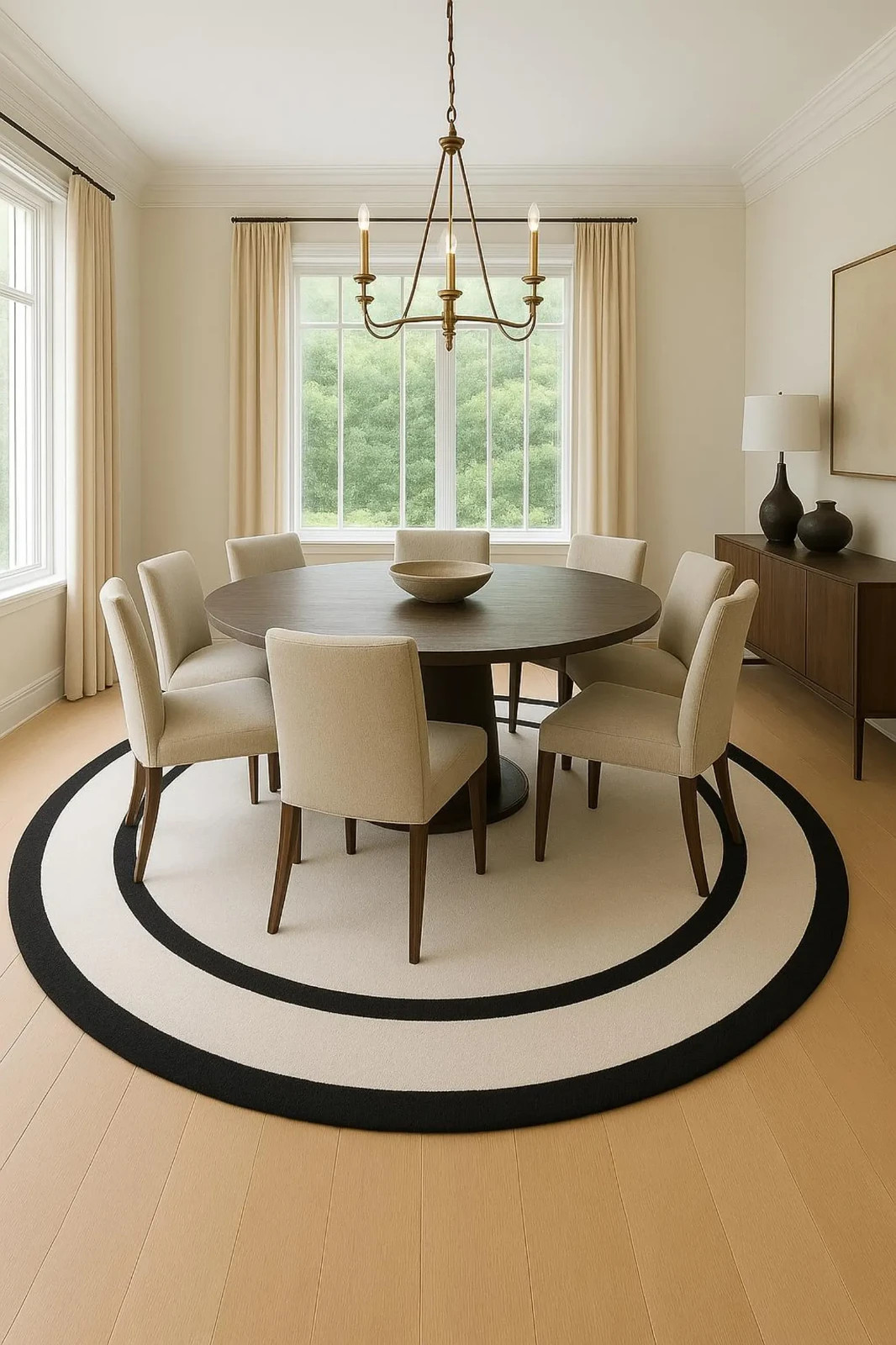 LUXURIOUS MODERN HAND-TUFTED Circle Rug – Premium Soft Texture, Bold ...