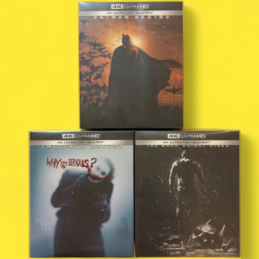 BATMAN TRILOGY STEELBOOK Box Set 4K Ultra Blu-ray - Import Edition ...