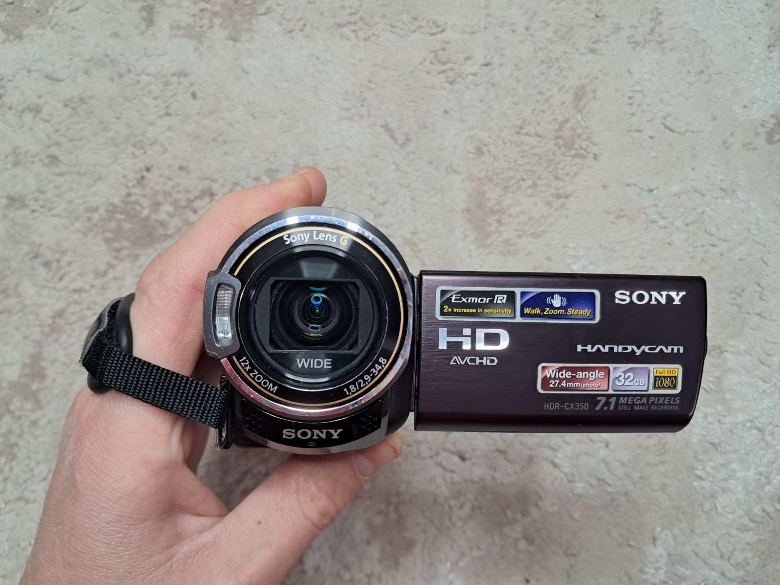 SONY HANDYCAM HDR-CX350 HD 1080i 60fps AVCHD 32GB Flash Camcorder GPS ...