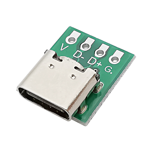 USB Type-C Female Connector 16 Pin PCB Soldering Plug Port Socket DIP ...