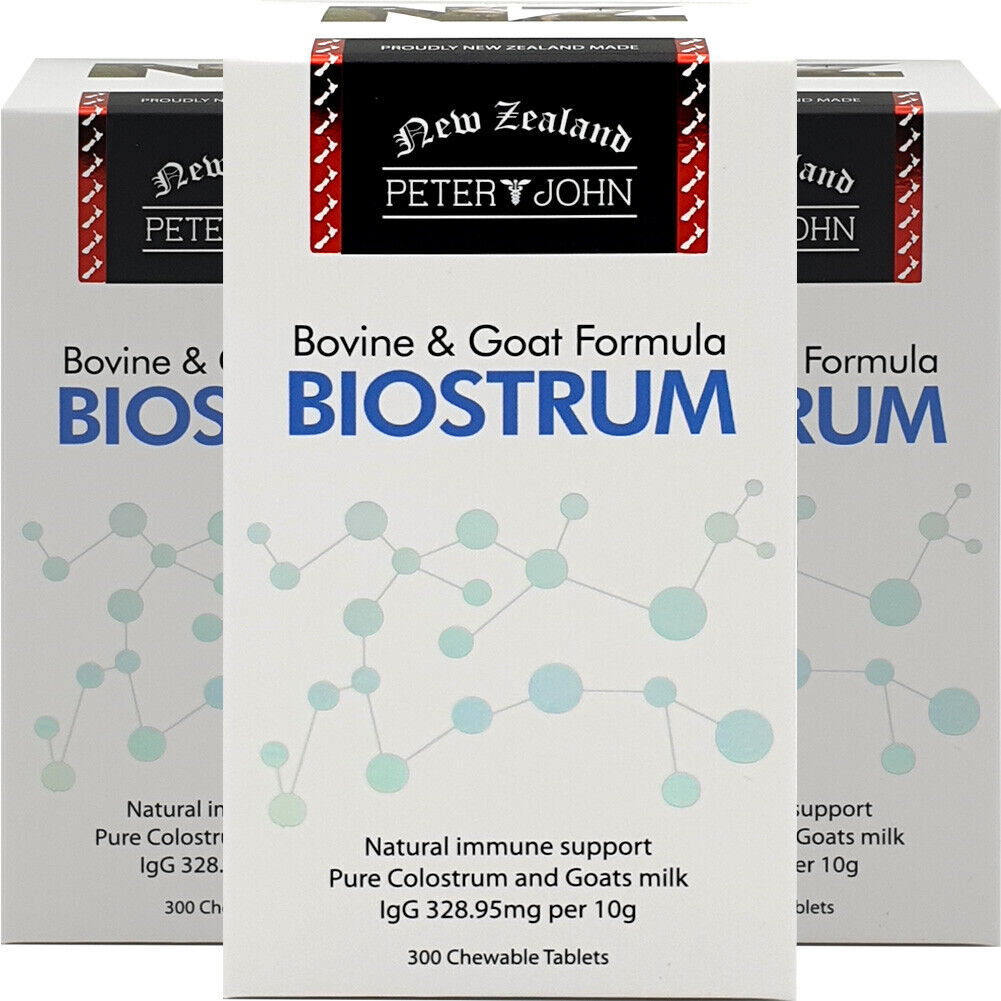 Peter & John New Zealand Bovine & Goat Milk Biostrum 300Tablets Immune ...