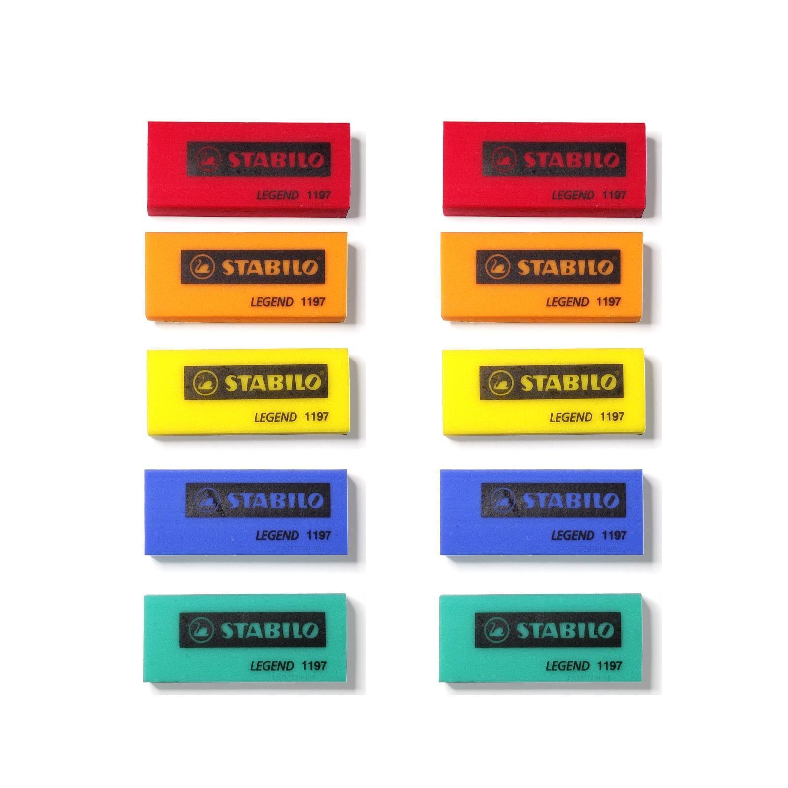 10pcs Stabilo Legend 1197 Colourful Eraser | School Student Study ...