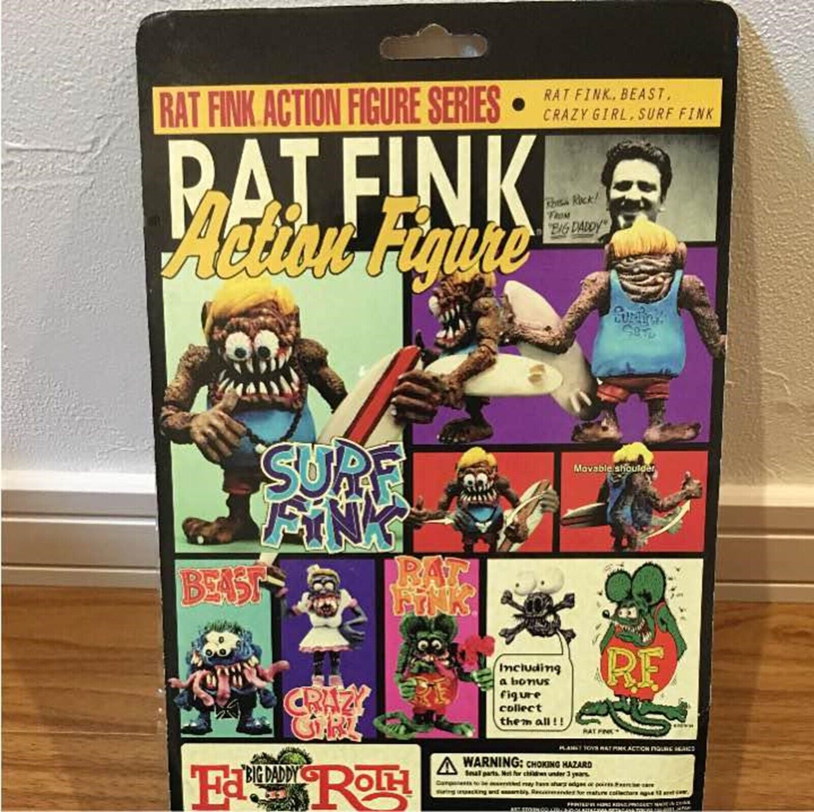RAT FINK SURF Figure Statue Poupée RARE Limitée Orange Clair Ed Roth ...