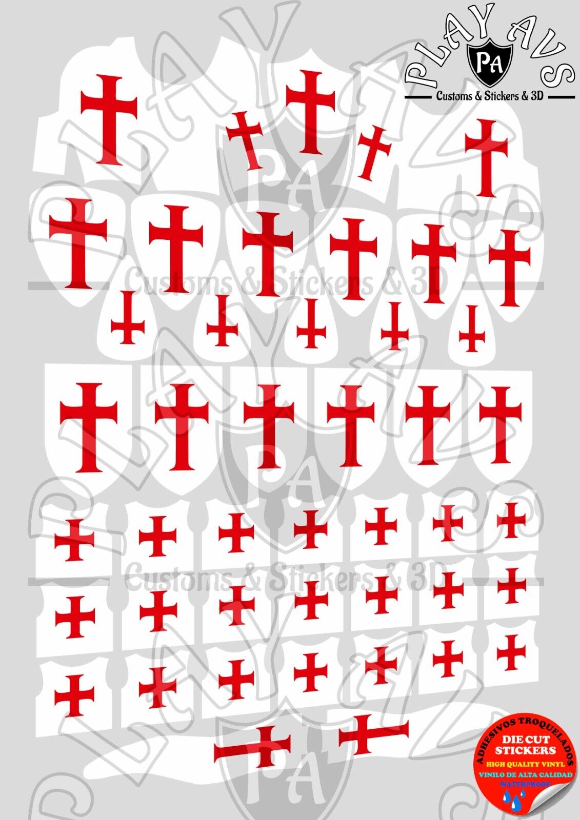 Playmobil Stickers Sticker Knight Templar Crusader Medieval knight ...