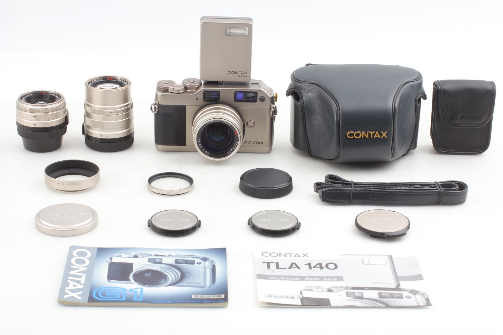 GREEN LABEL [ MINT+++ w/ Case Strap ] Contax G1 Green 28 45 90 TLA140 ...