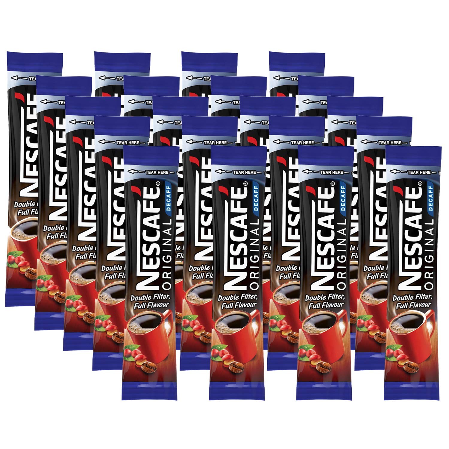 NESCAFE DECAF INSTANT Coffee Sticks 20 Pack | Double Filtered, Ready-to ...