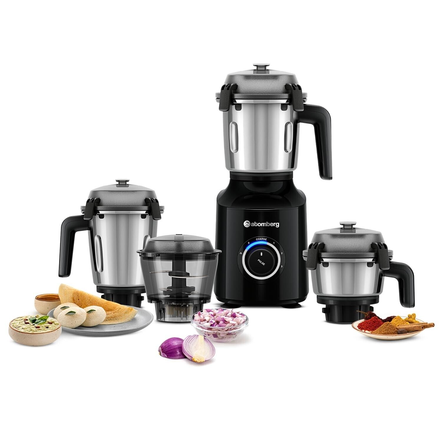 Atomberg Zenova Mixer Grinder with Coarse Mode, 4 Jars, Advanced Safety ...