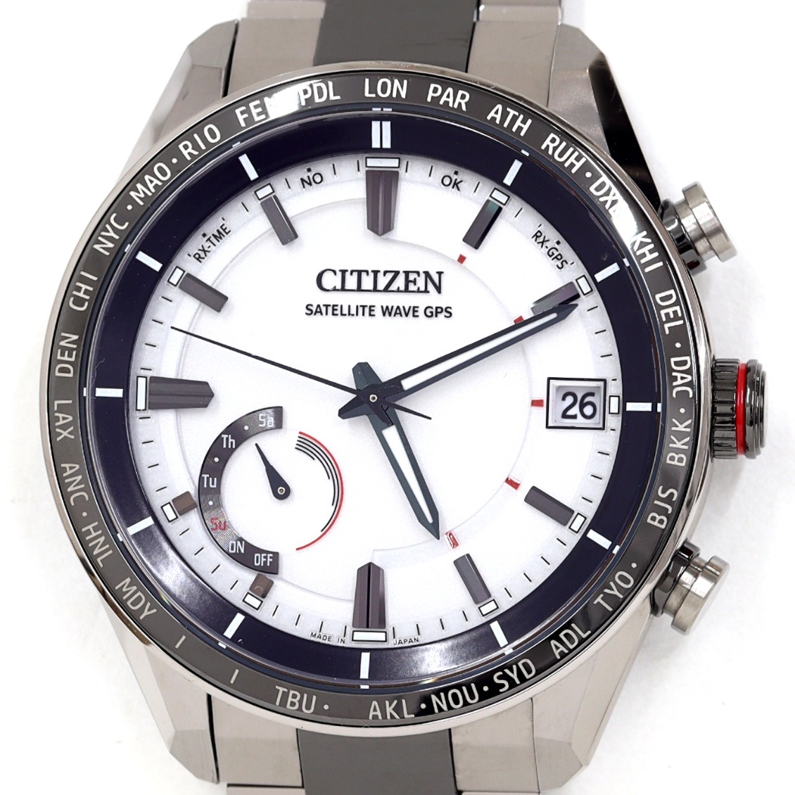 Citizen Actiline Attesa Solar Radio Wave CC3085-51A Titanium Watch Used ...
