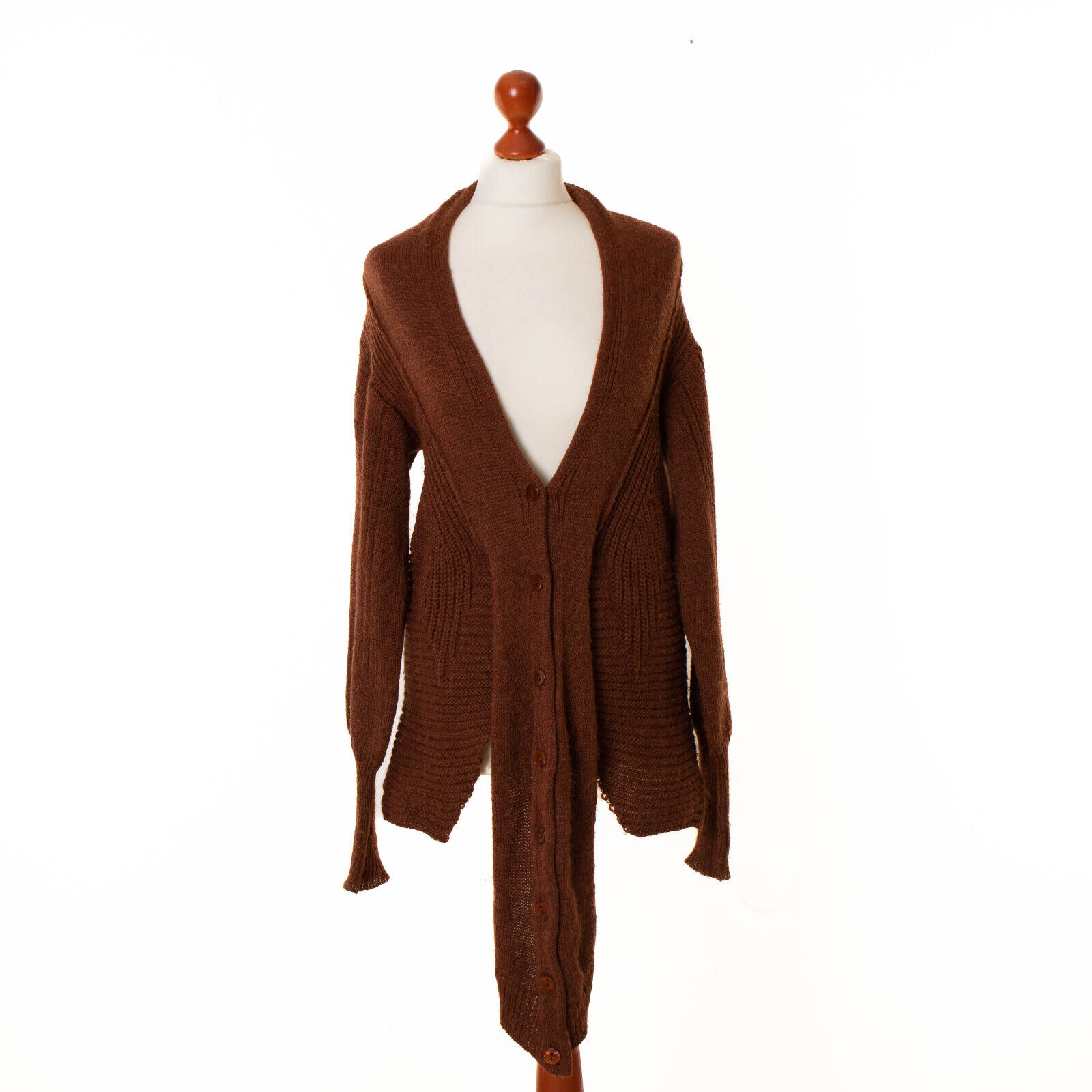Ladies LILITH Brown Alpaca & Virgin Wool Cardigan Size 3 / XL | eBay