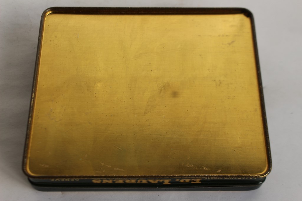 ED. LAURENS KHEDIVE Swiss cigarette box, lithographed tin, tobacco ...